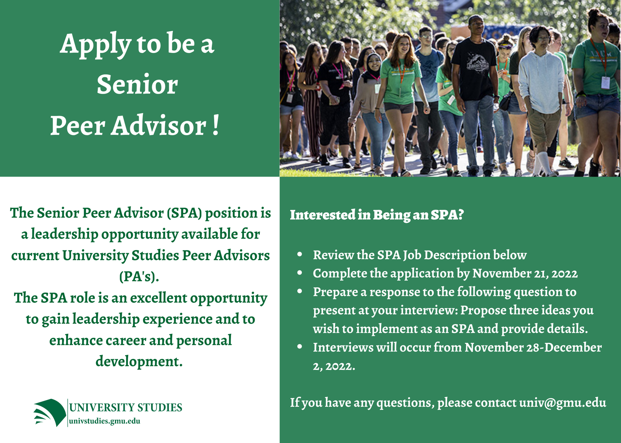 Apply to be an SPA!